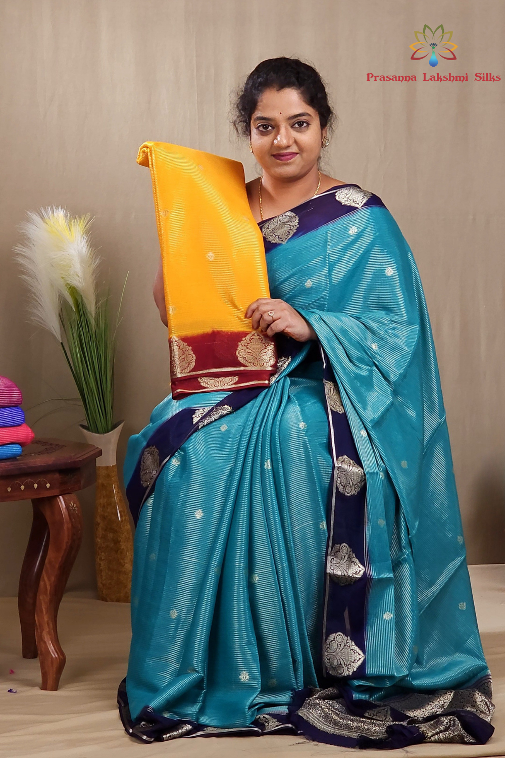 Mango Yellow Chiffon sarees – Prasannalakshmisilks